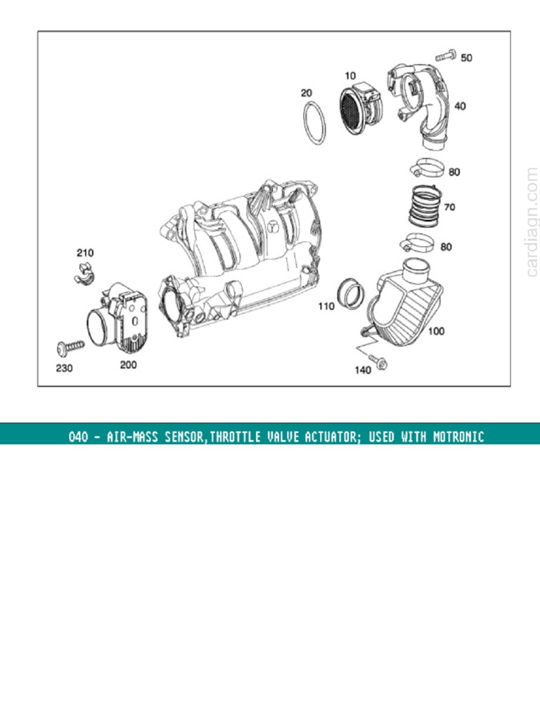 Benz W211 - Air Mass Sensor & Hoses - PDF Download | PDF