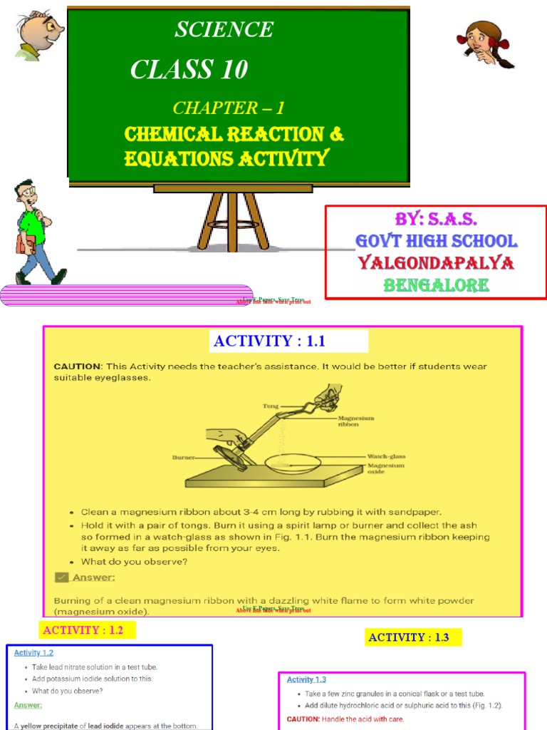 Class 10 Science Chapter 1 Activities | PDF | Language Arts ...