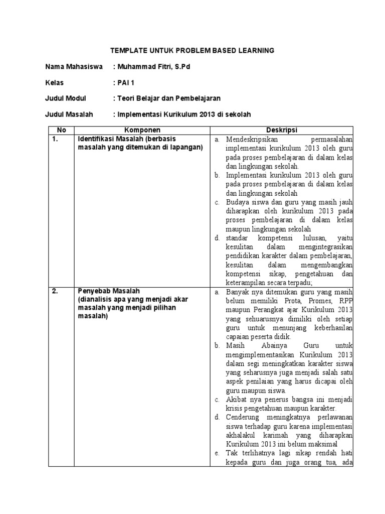 Implementasi Kurikulum 2013 | PDF