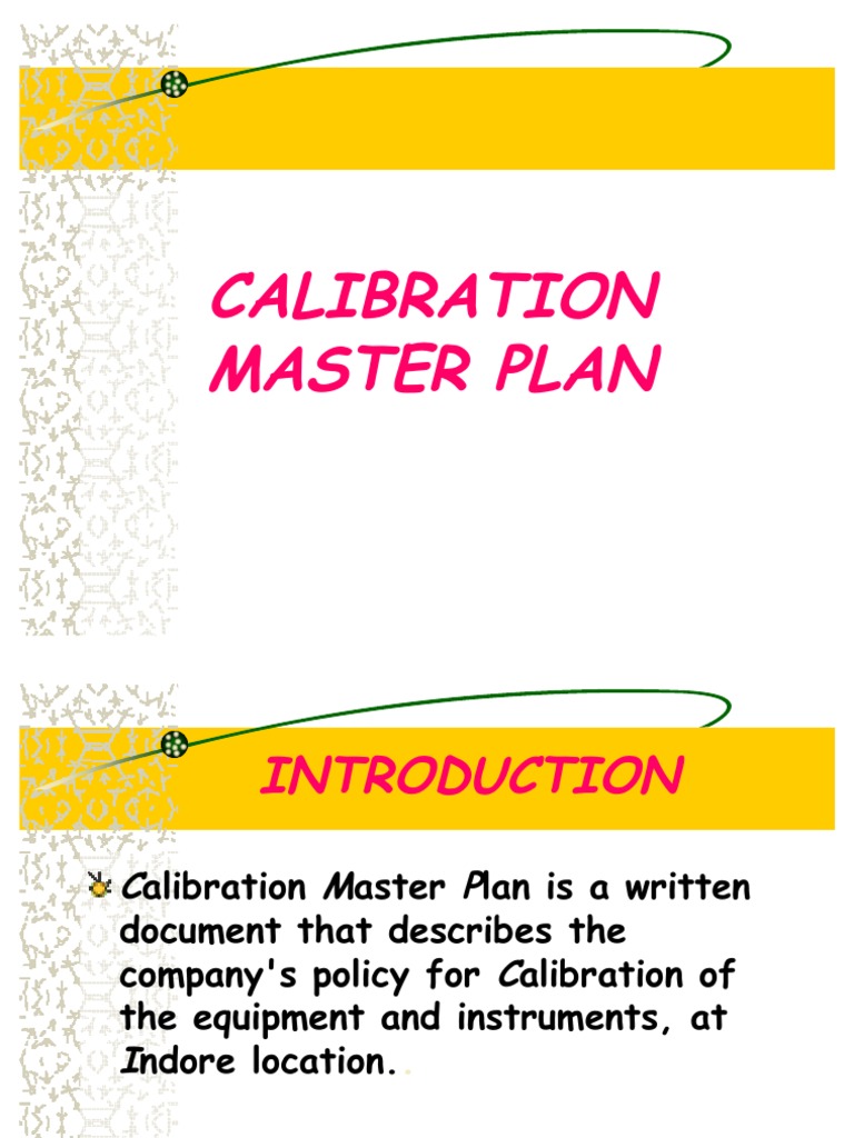 Calibration Master Plan | PDF | Calibration | Educational Assessment
