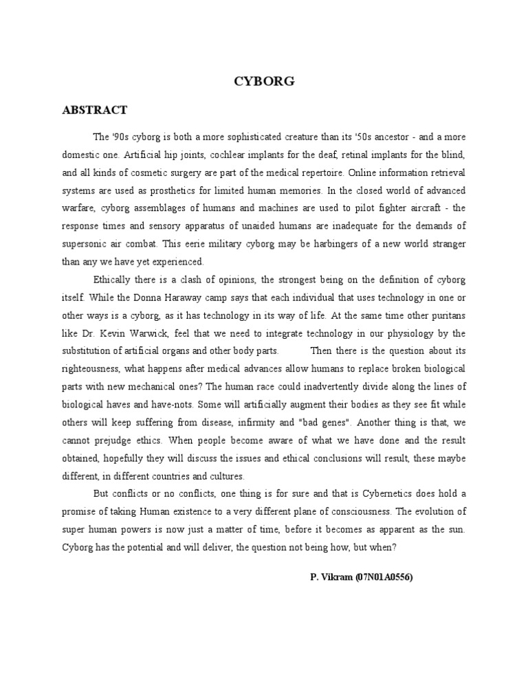 Cyborg Pdf Technology Engineering