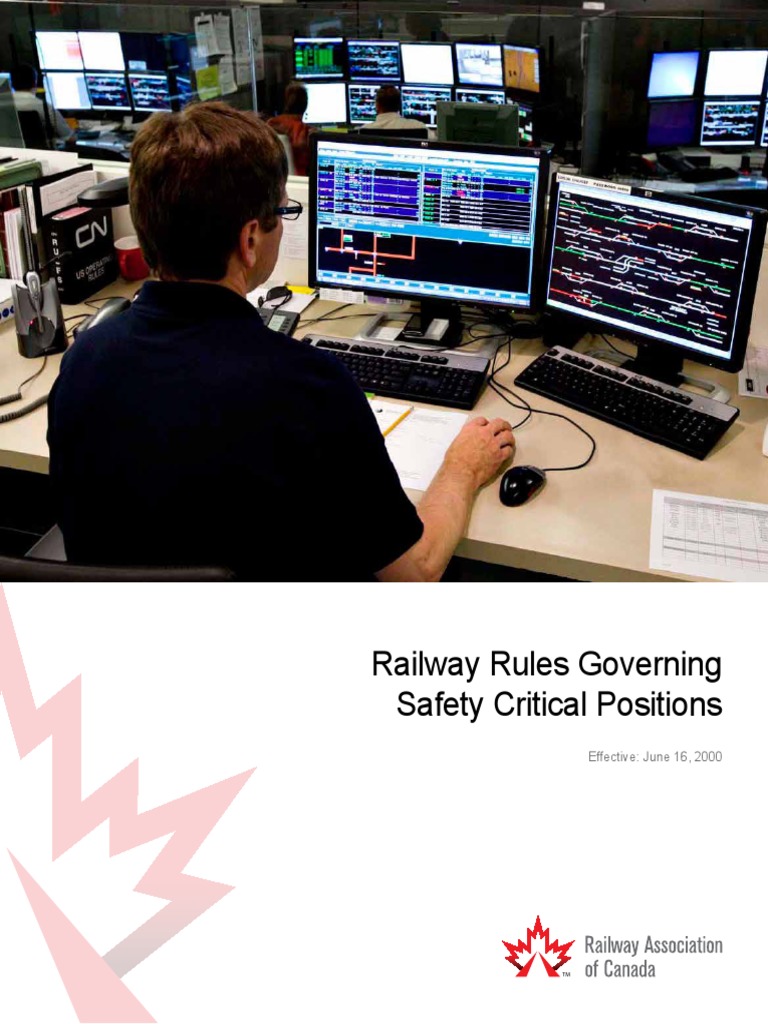 Railway Rules Governing Safety Critical Positions - EN | PDF
