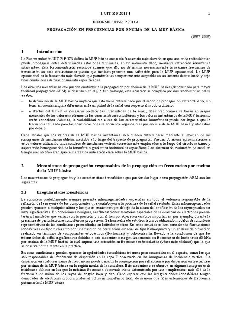 R Rep P.2011 1 1999 MSW S | PDF | Frecuencia | Antena (Radio)