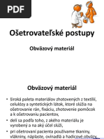 1 Obväzový Materiál A Obväzová Technika | PDF