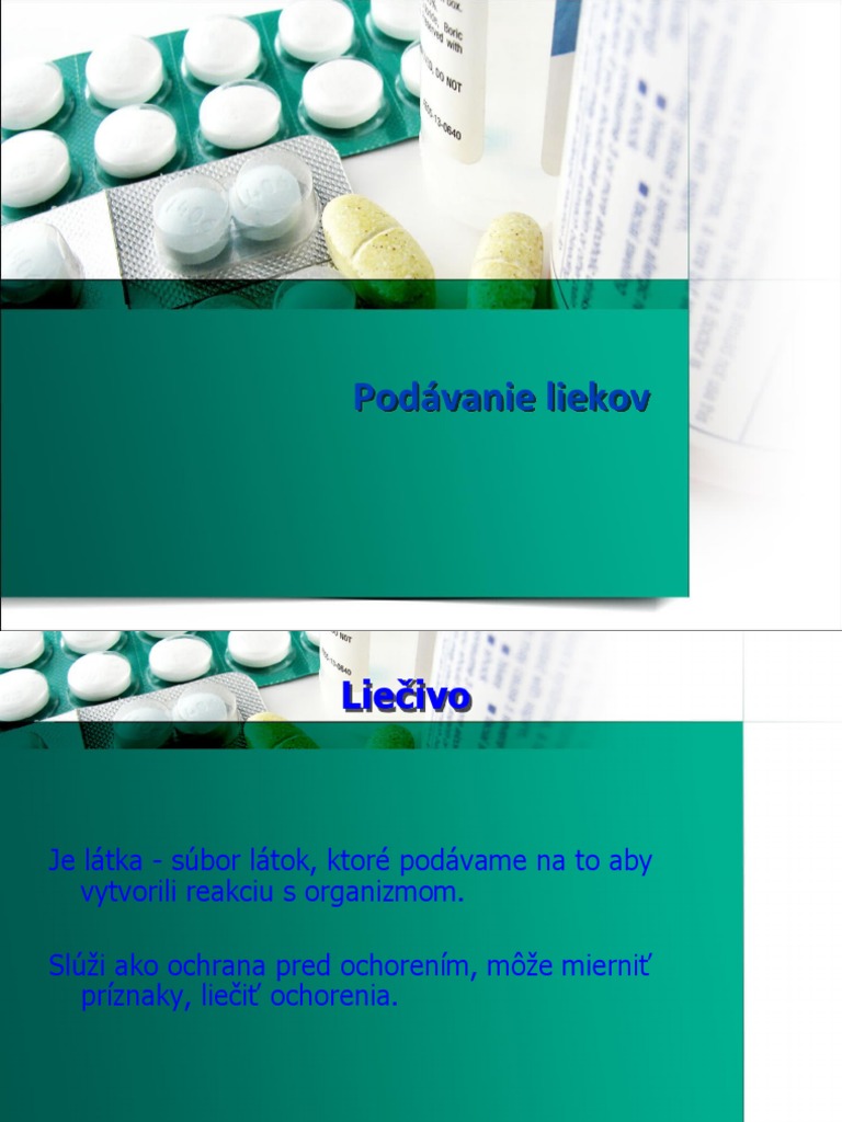 Podávanie Liekov | PDF