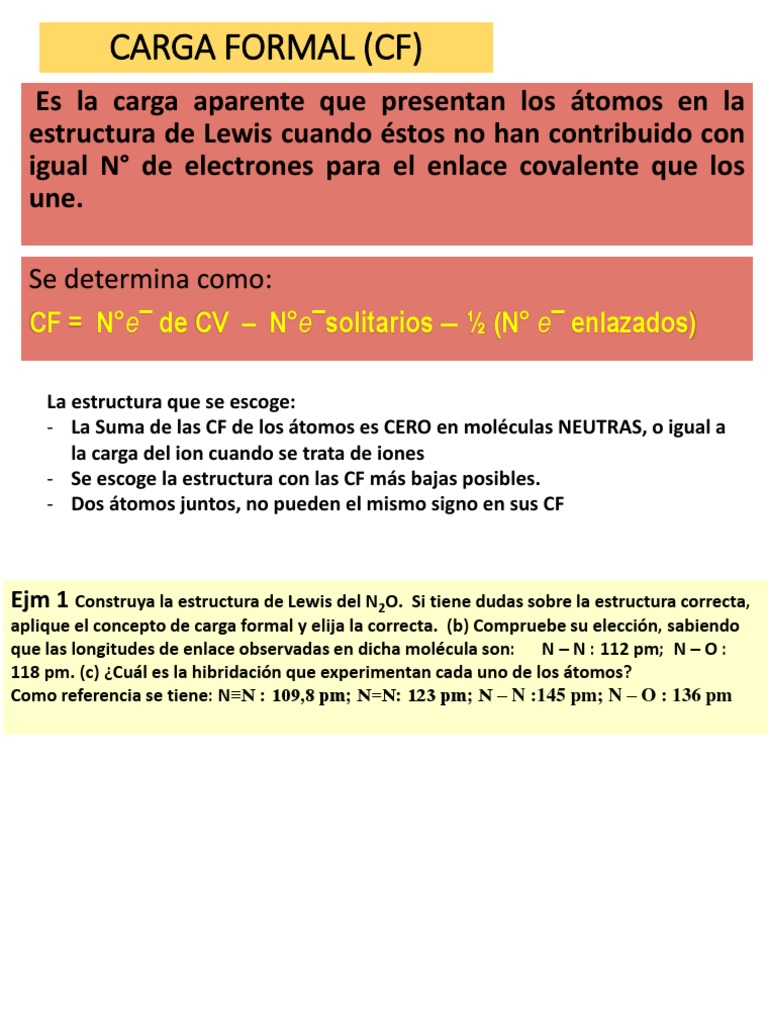 Carga Formal y Orbitales Moleculares | PDF | Enlace químico | Orbital ...