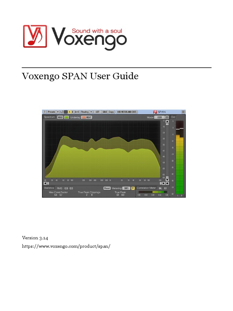 Voxengo SPAN User Guide en | PDF | Spectral Density | Computer Science