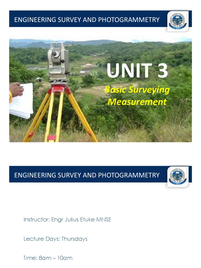 Unit 3 Basic Measurement in Surveying | PDF | Surveying | Angle