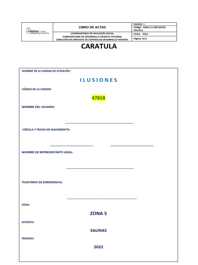 Caratula Libro de Actas | PDF | Negocios | Finanzas y dinero