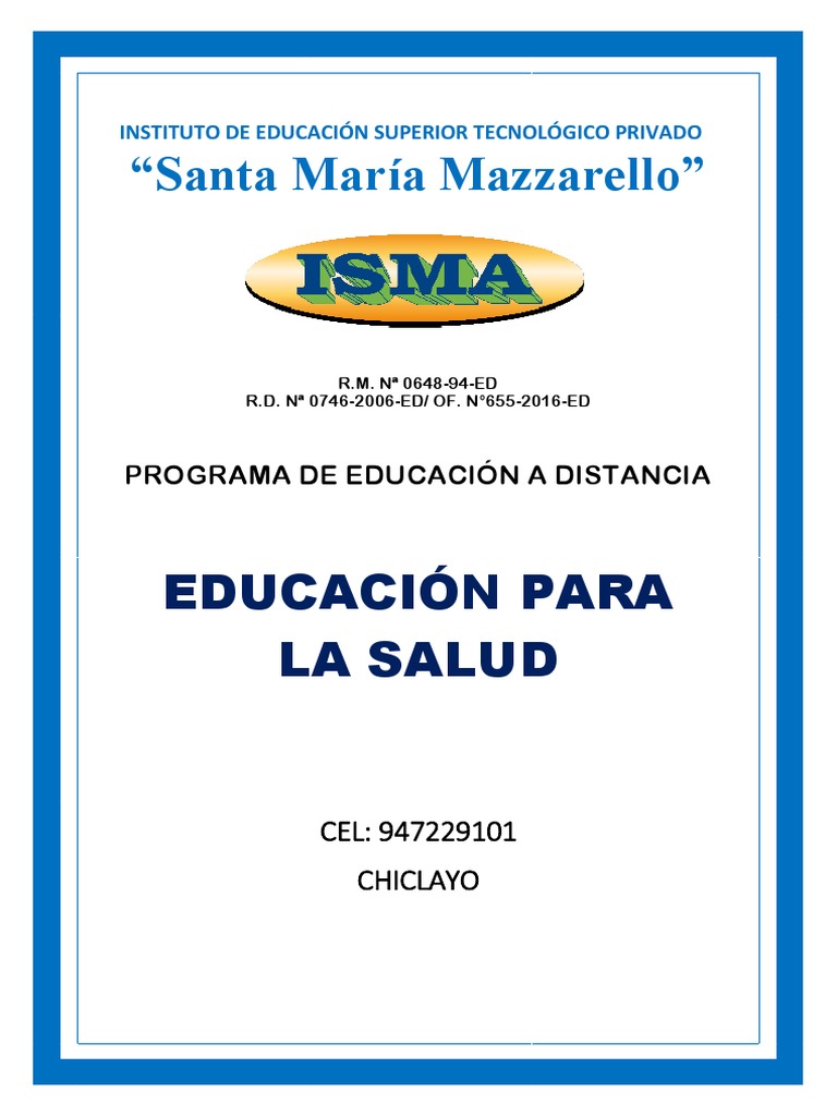 Isma - Educación para La Salud PDF | PDF | Salud pública | Enfermería