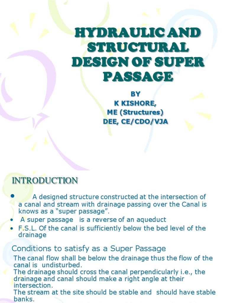 Hydraulic and Structural Design of Super Passage | PDF | Civil ...
