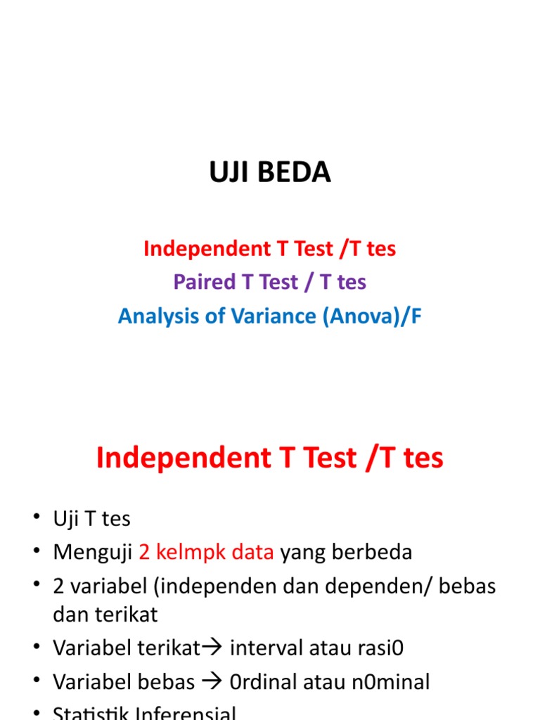 Uji Beda | PDF