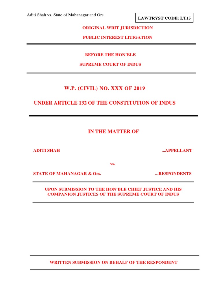 Moot Respondent Final - HB | PDF | Right To Privacy | Surveillance