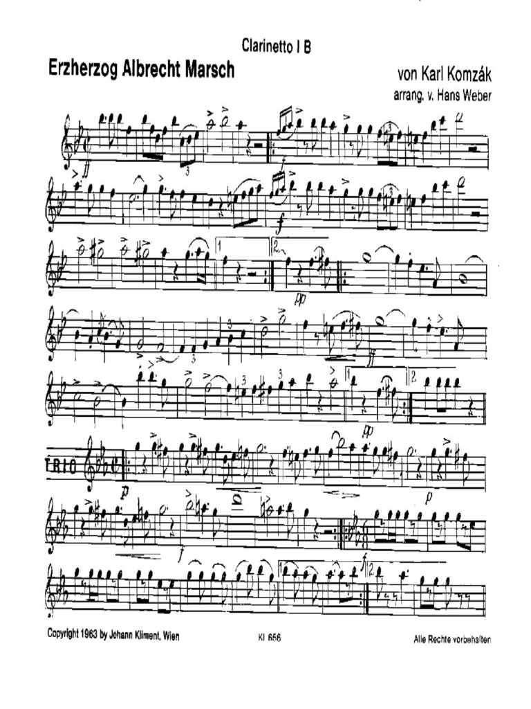 Erzherzog Albrecht Marsch - 02 - 1KLAR - B | PDF