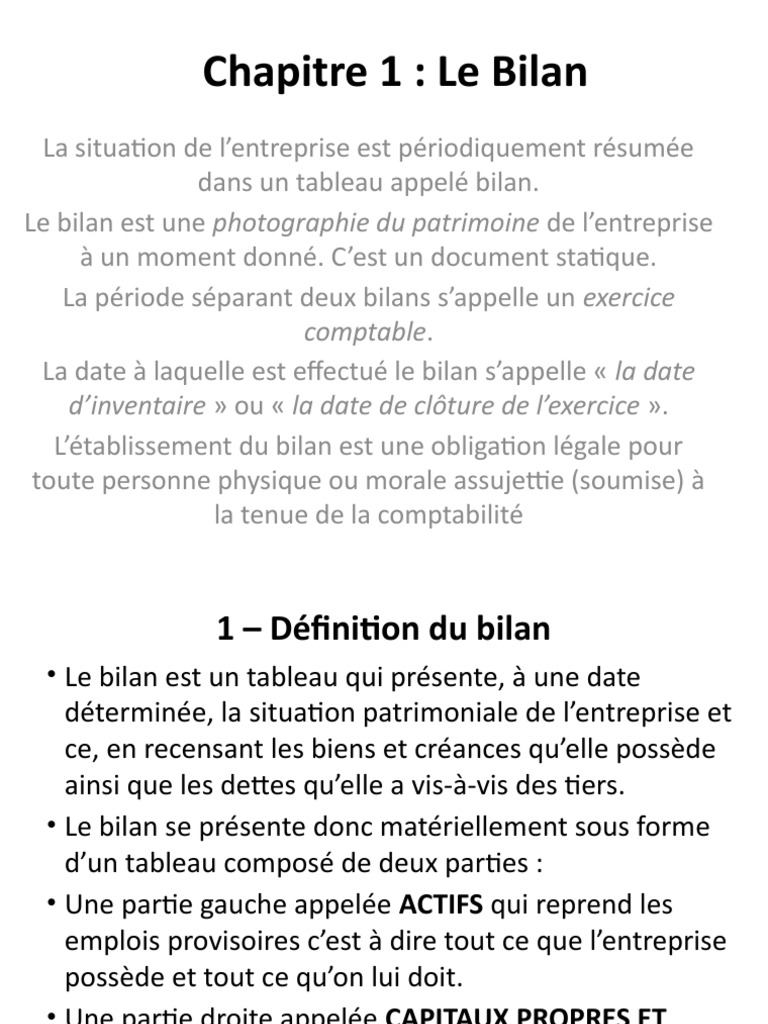 Bilan | PDF | Capitaux propres | Bilan comptable