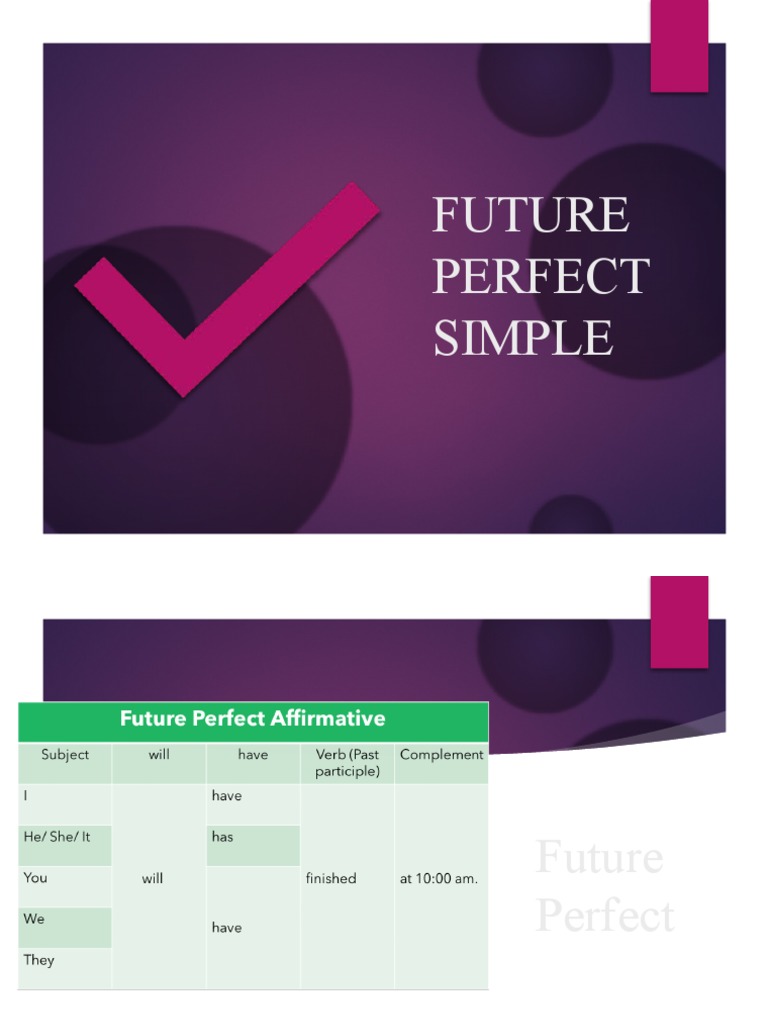 Future Perfect | PDF | Perfect (Grammar) | Linguistics