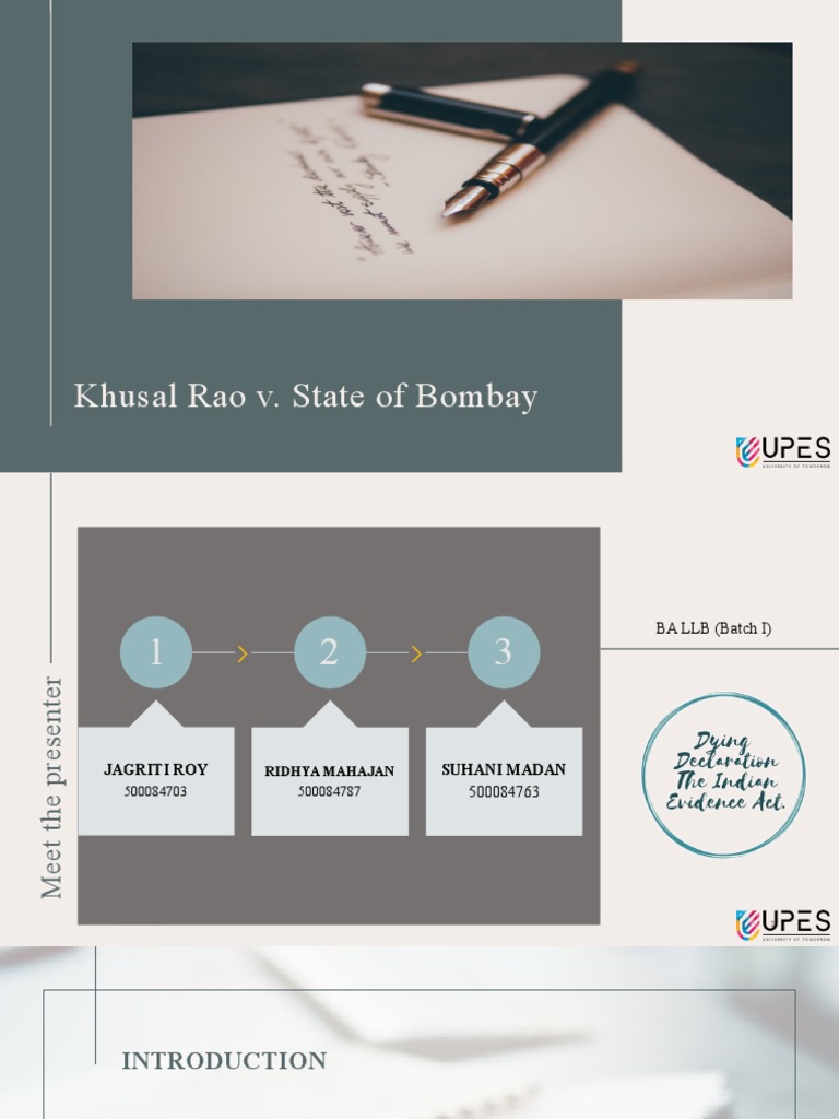 Khusal Rao v. State of Bombay | PDF | Government | Public Law