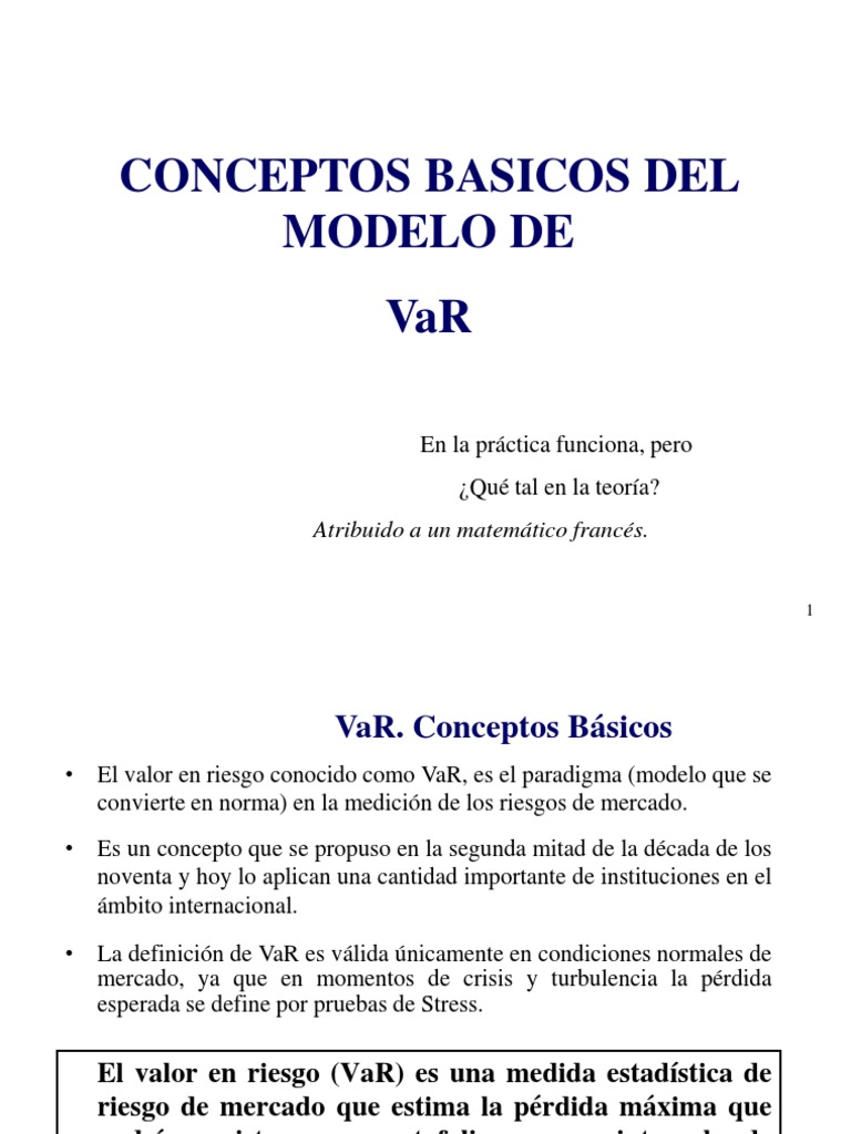 VaR y Stress Testing | PDF | Valor en riesgo | Distribución normal