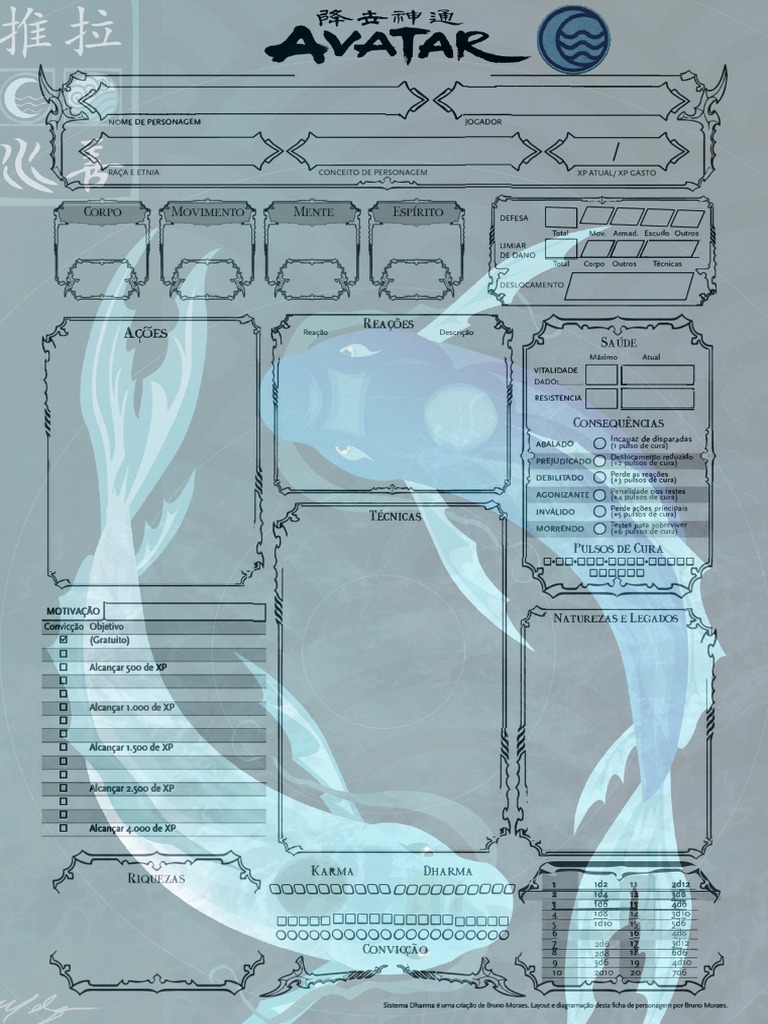 Ficha Dharma Avatar Água | PDF