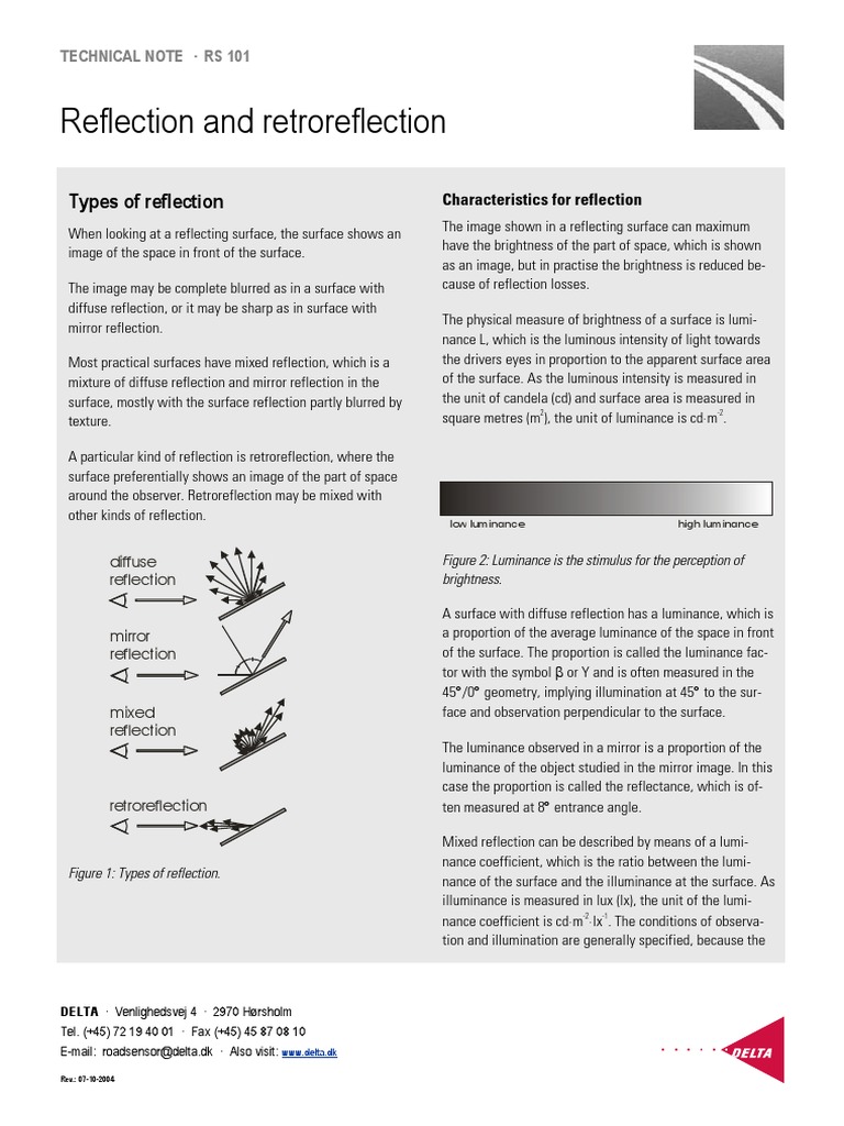 Retroreflection 1 | PDF | Reflection (Physics) | Color