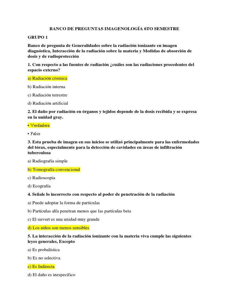 EXAMEN IMAGENEOLOGÍA | PDF | Radiación ionizante | Ct Scan