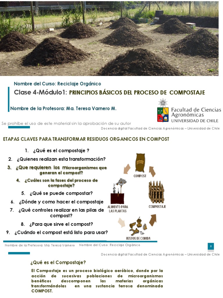 Clase 4. Modulo 1. Principios Basicos Del Proceso de Compostaje | PDF ...