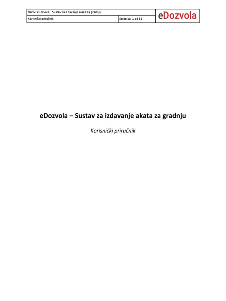 Edozvola Upute | PDF