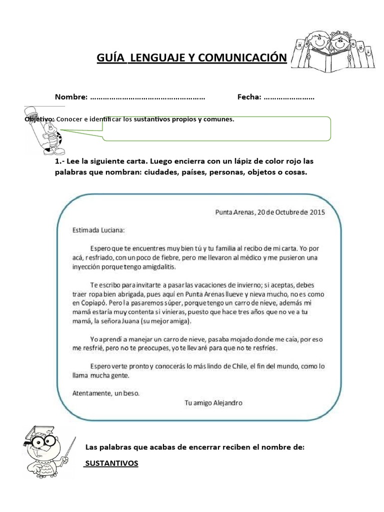 Clasificación de Sustantivos Propios y Comunes | PDF