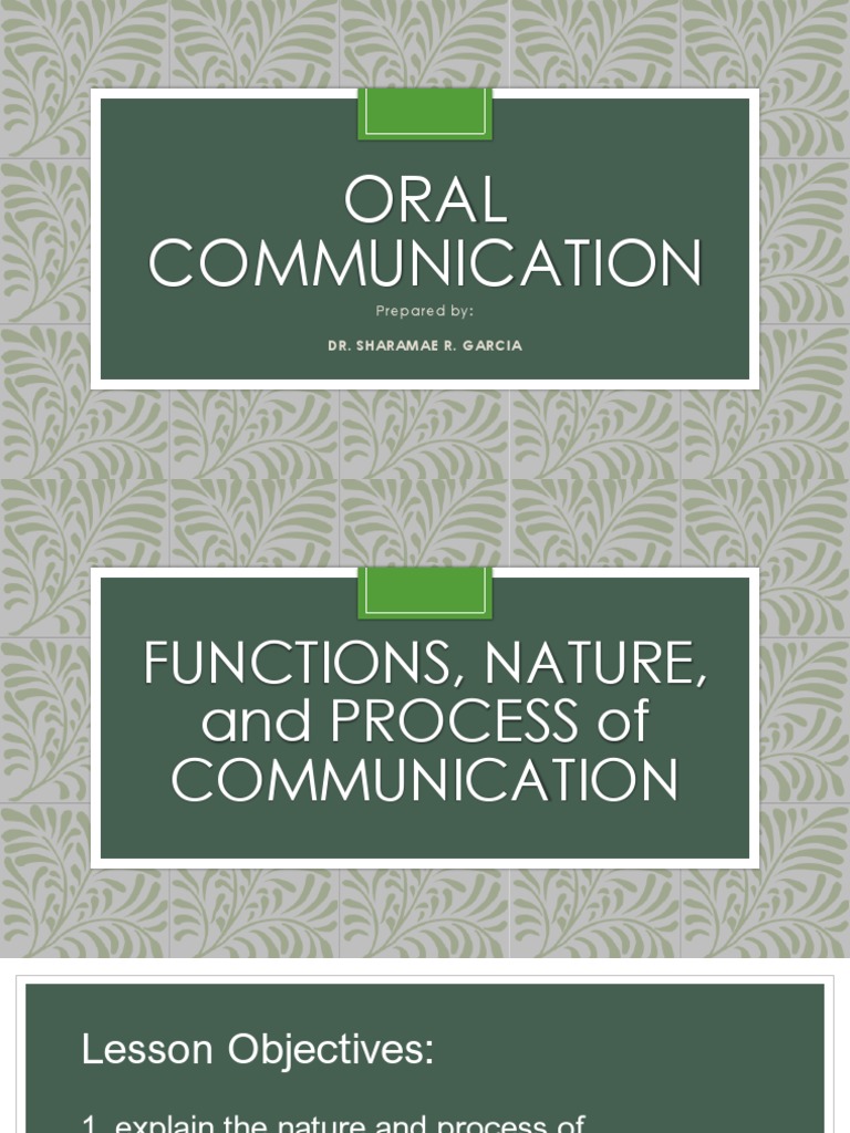 Oral Comm 101 | PDF | Communication | Body Language