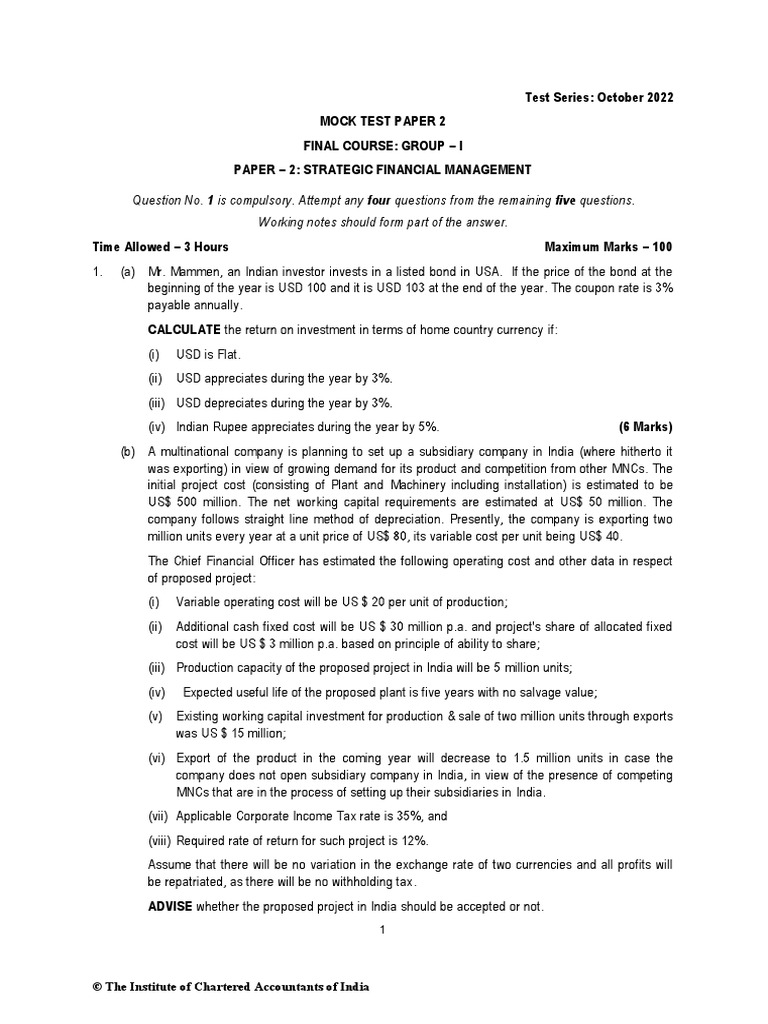 SFM Q 2 | PDF | Investing | Beta (Finance)