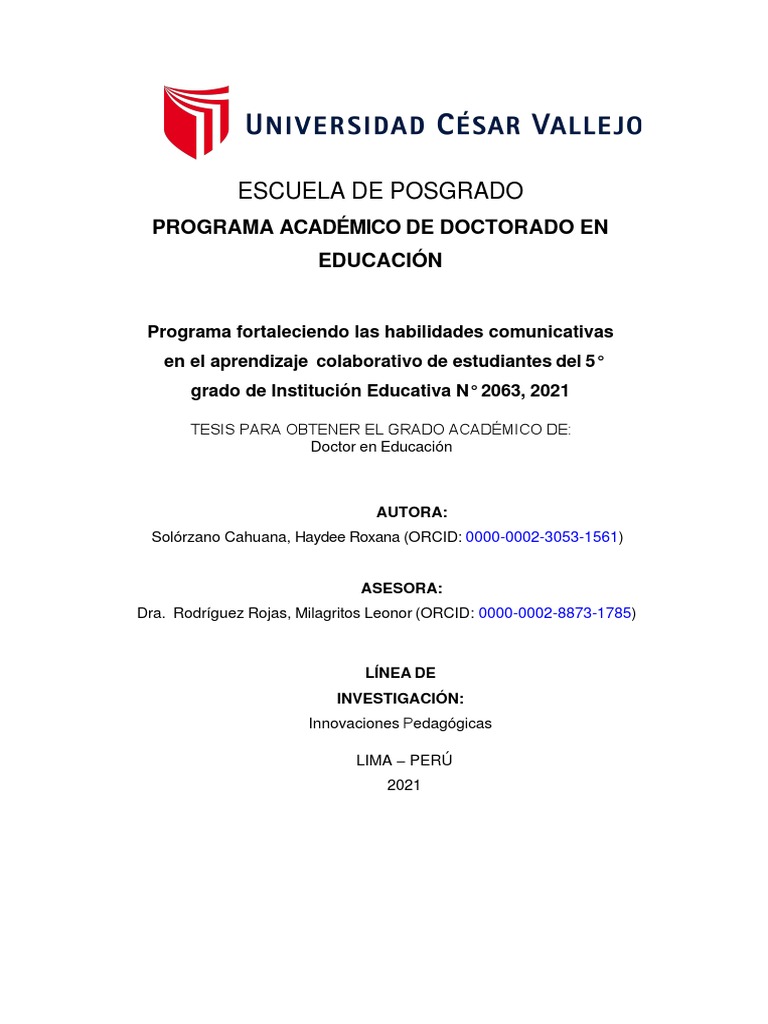 Solórzano CHR SD | PDF | Aprendizaje | Método de enseñanza