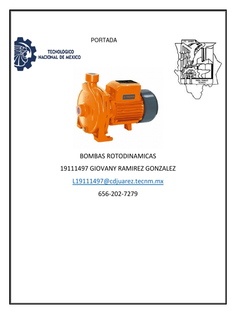 Bombas Rotodinámicas: Funcionamiento y Aplicaciones | PDF | Bomba ...
