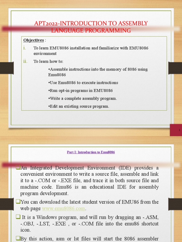 02&3 APT2022 Lab2&3 Assembly Language | PDF | Assembly Language ...