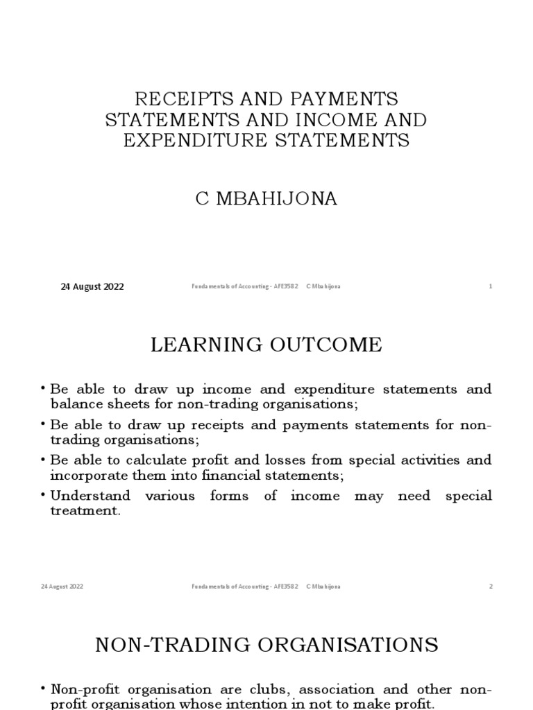 Financial Statements for Non-Profits | PDF | Expense | Nonprofit ...