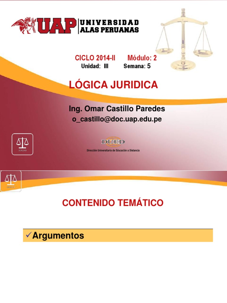 SEMANA 5-Argumentos | PDF | Argumento | Proposición