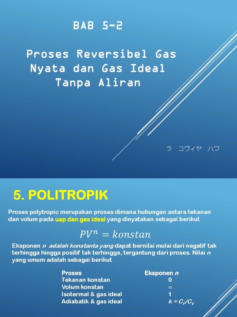 Bab 6 - Proses Reversibel Politropik Dan Proses Irreversible | PDF