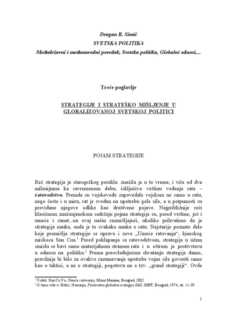 Strategije Fusnote | PDF