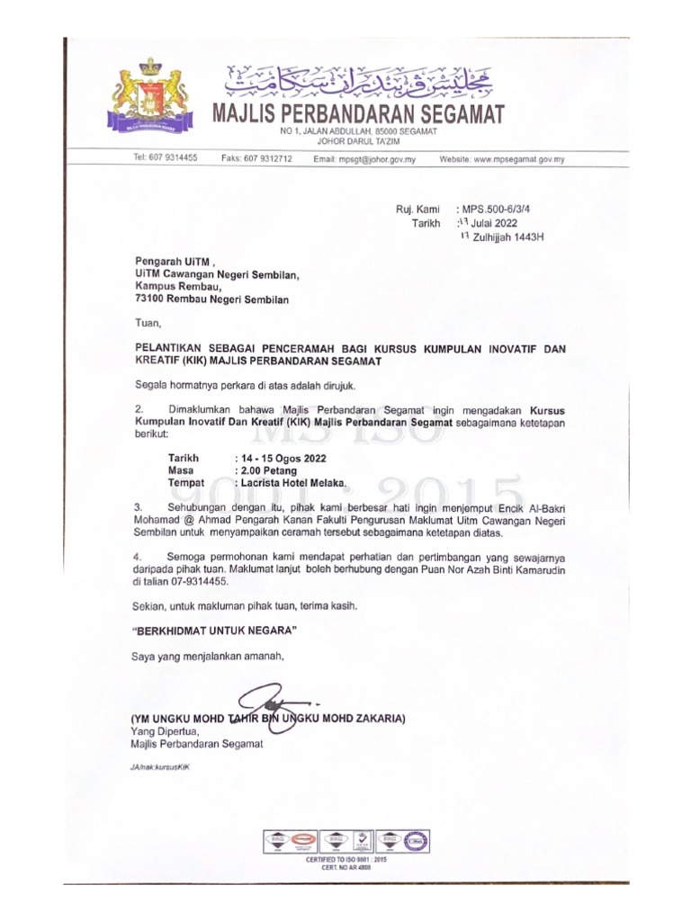 Majlis Perbandaran Segamat | PDF