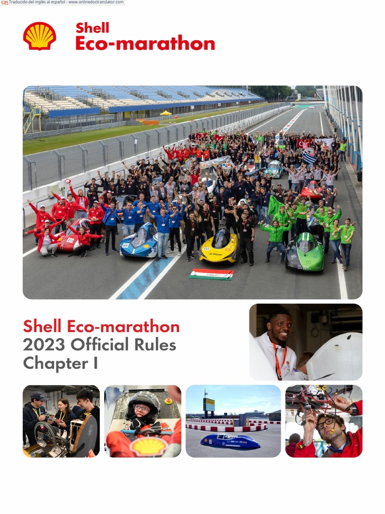 Shell Eco Marathon 2023 Official Rules Chapter I.en - Es | PDF | Uso ...