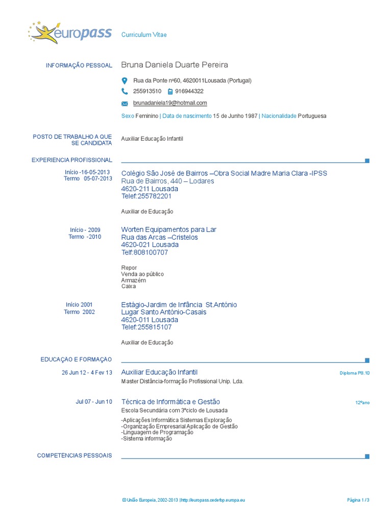 Europass-CV-20130215-DuartePereira-PT (1) (1) (3) 1 (1363) | PDF
