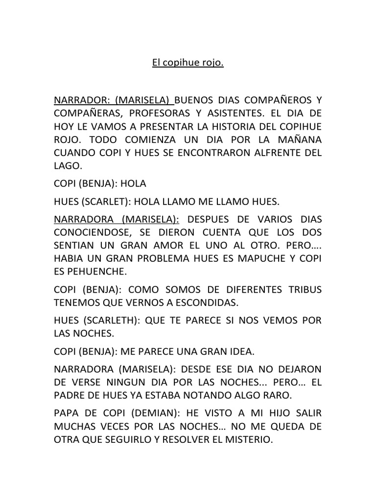 La leyenda del copihue rojo | PDF | Arte