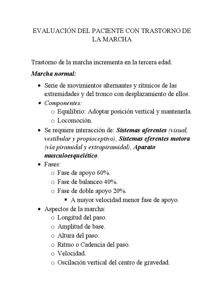 Evaluación Del Paciente Con Trastorno de La Marcha | PDF | La columna ...
