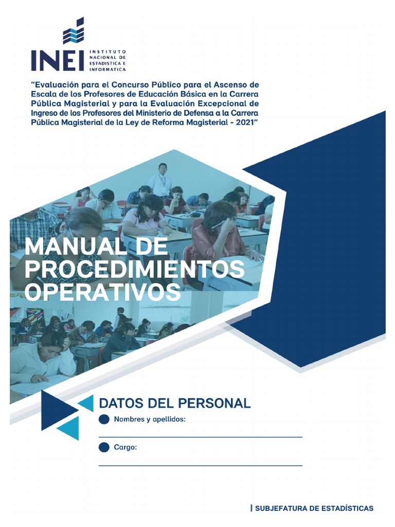 Manual de Procedimientos Operativos EDA 2021. | PDF | Evaluación ...