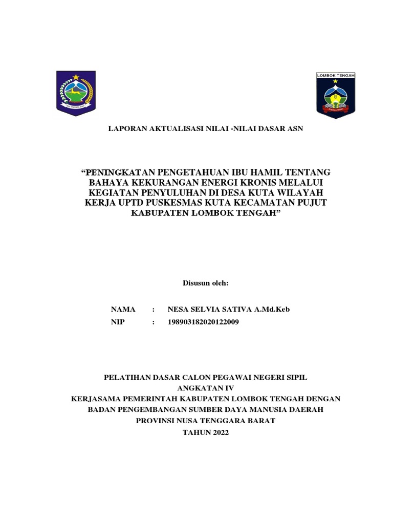 FINAL - Laporan Aktualisasi Nesa | PDF