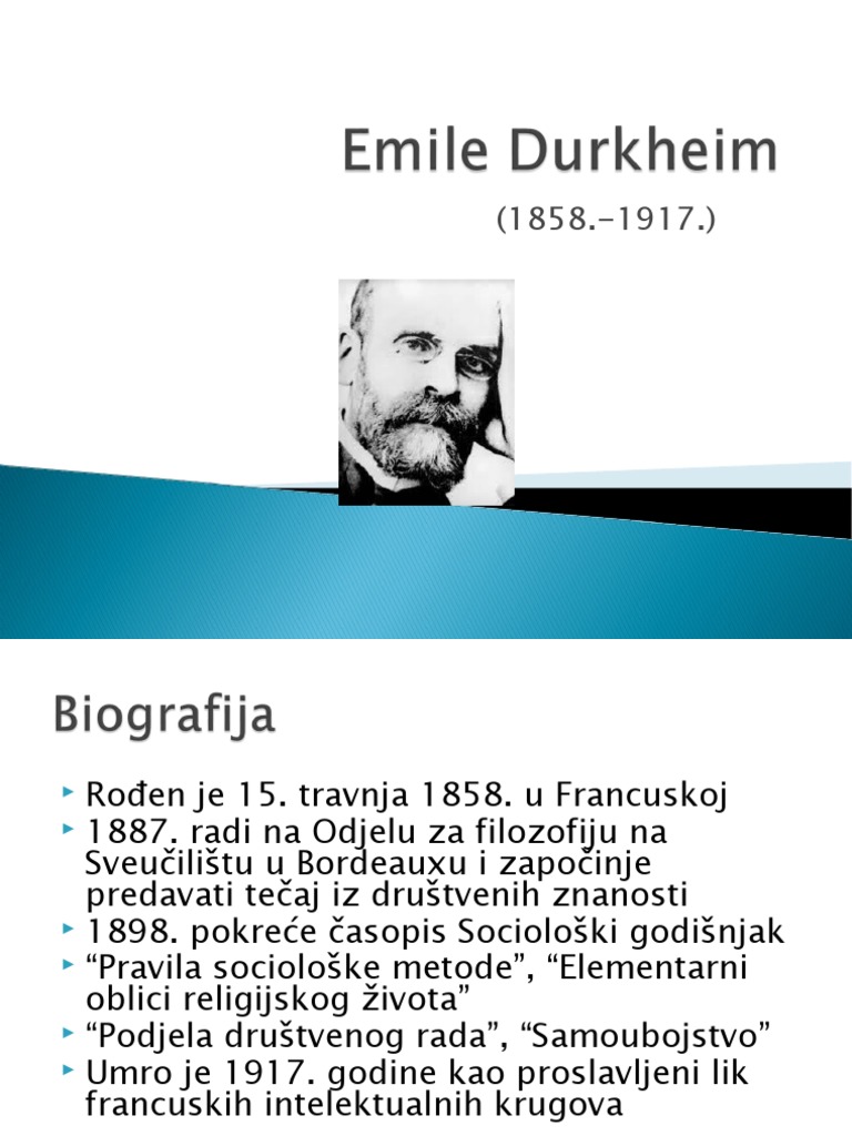 Emile Durkheim | PDF