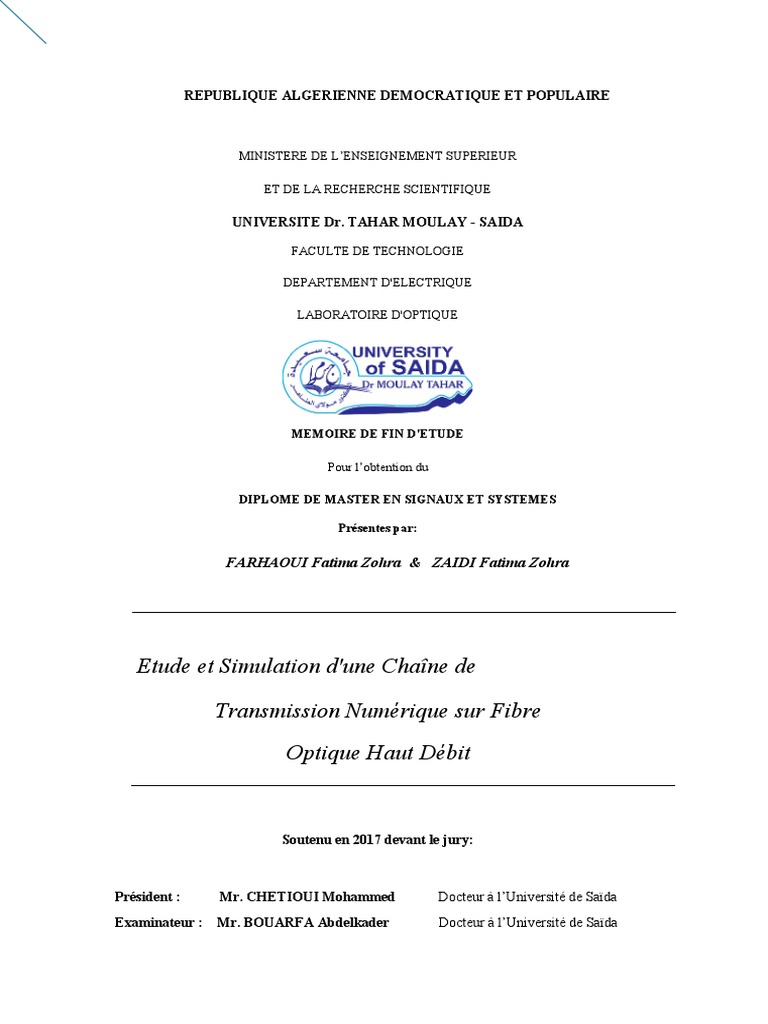 Memoire de Master | PDF | Laser | Diode laser