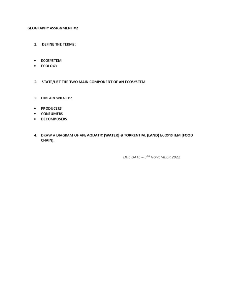 Geography Assignmet #2 | PDF