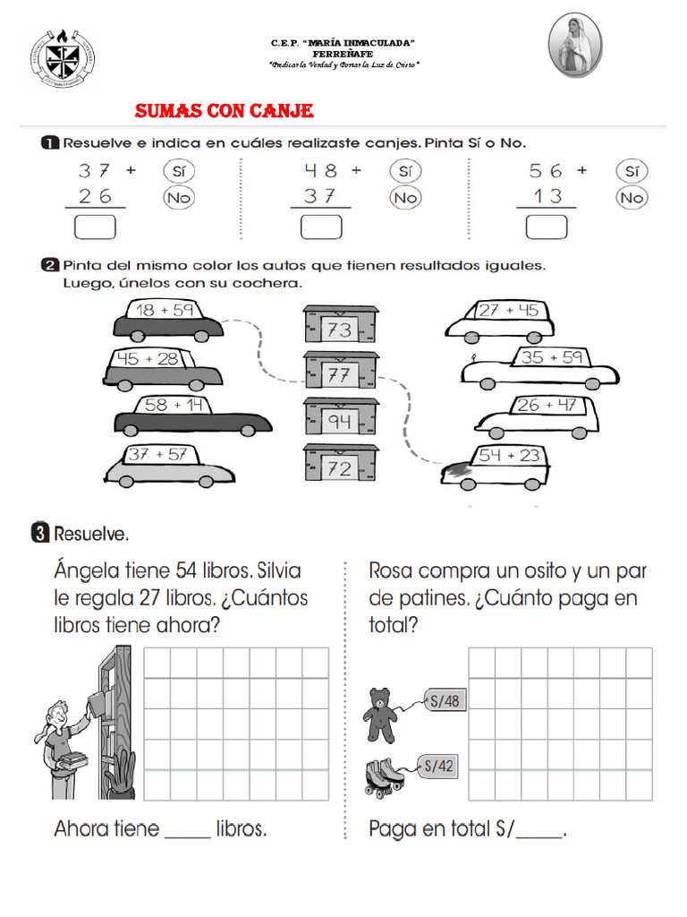Sumas Con Canje 1º | PDF