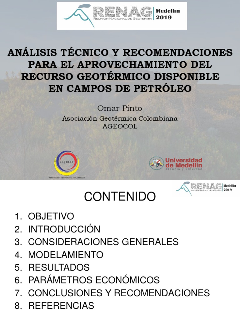 Análisis Técnico y Recomendaciones para El Aprovechamiento Del Recurso ...