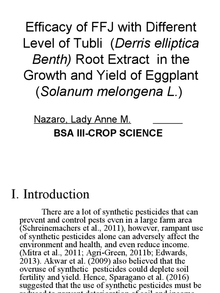 Efficacy of Different Level of Tubli Revisable | PDF | Pesticide ...